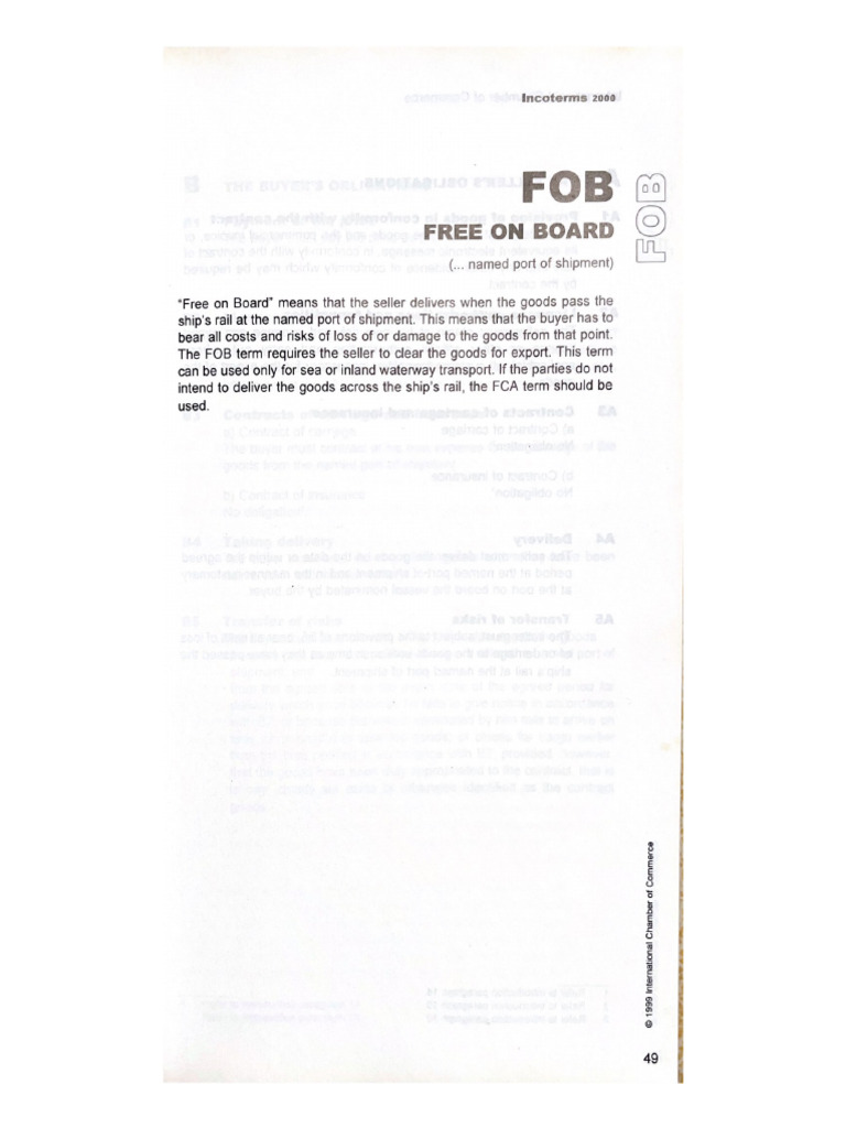 FOB-incoterm 2000 | PDF