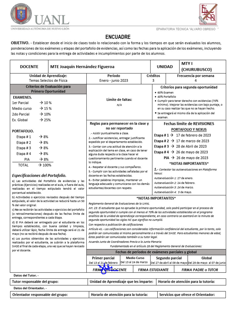 Fsa01 Encuadre TSF 2023 | PDF