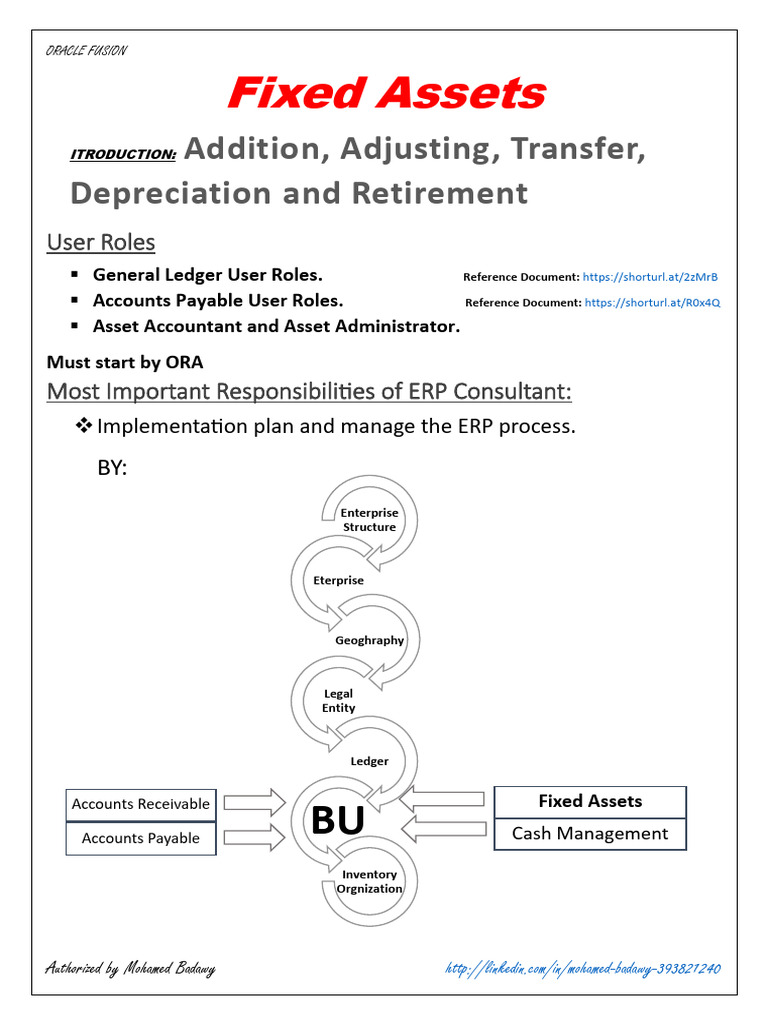 Fixed Assets - Oracle Financial Fusion | PDF | Accounts Payable | Depreciation