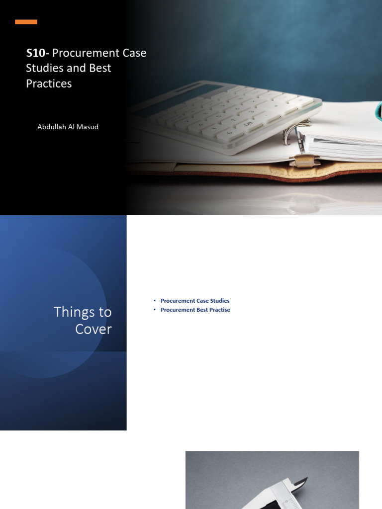 S10 - Procurement Case Studies and Best Practices | PDF | Supply Chain | Procurement
