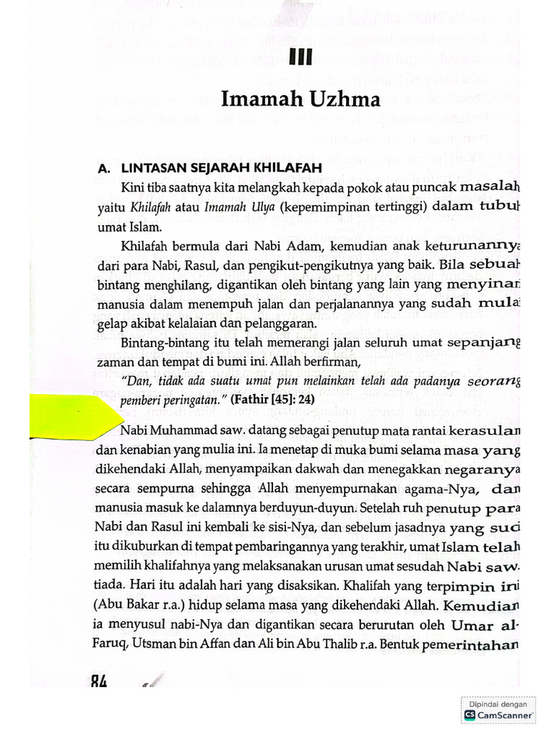 MJM Bagian 3 Imamah Uzhma | PDF