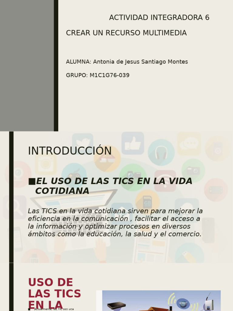 Actividad Integradora 6. Crear Un Recurso Multimedia | PDF | Tecnología de información y ...