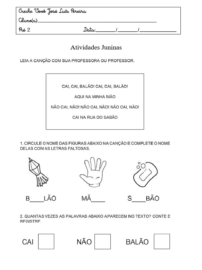 Atividades Juninas | PDF