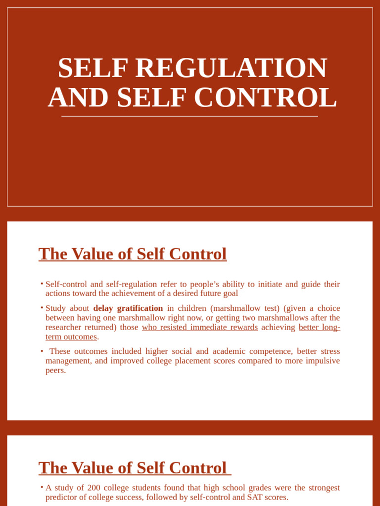 Importance of Self-Control in Goals | PDF | Goal | Self Control