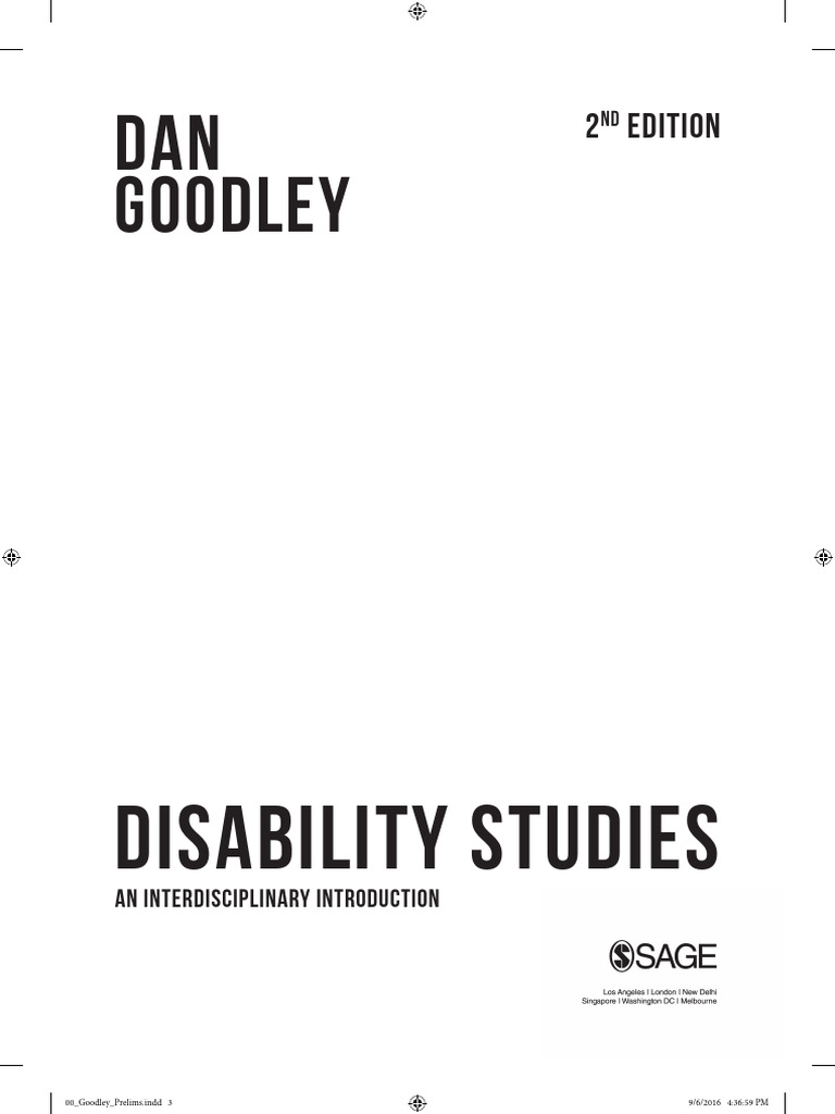 Goodley Disability Studies Critical Disabilioty Studies | PDF ...