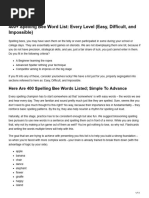 5th Grade Spelling Bee Word List | PDF