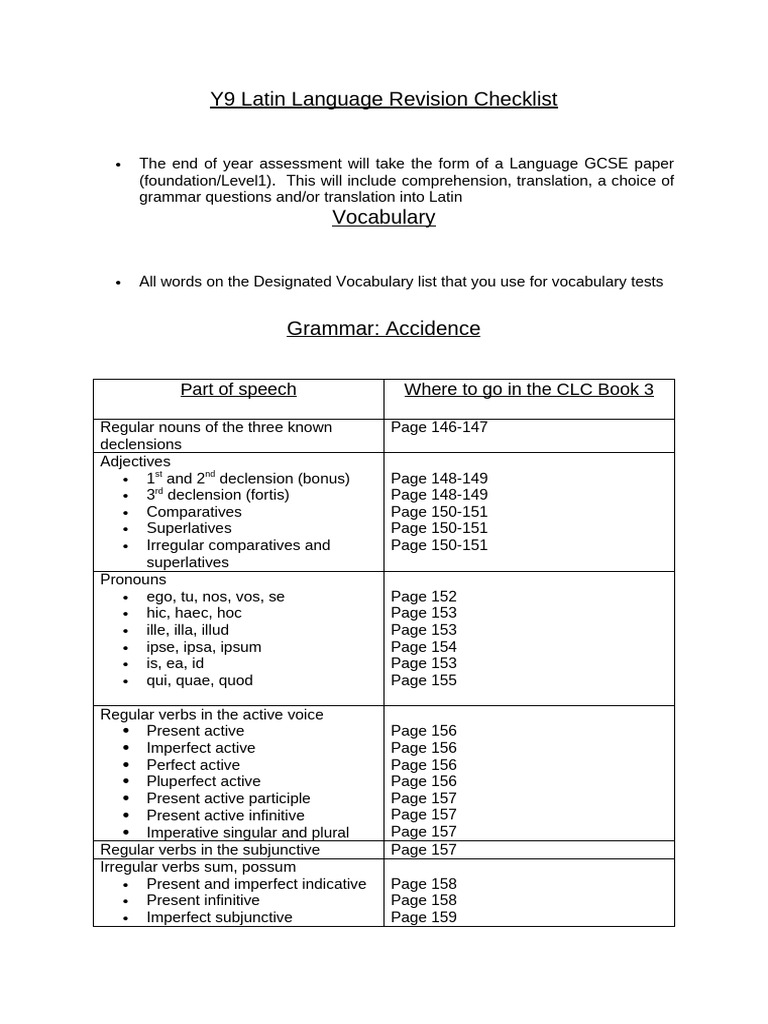 Y9 Revision Checklist For Geography | PDF | Grammar | Linguistic Morphology
