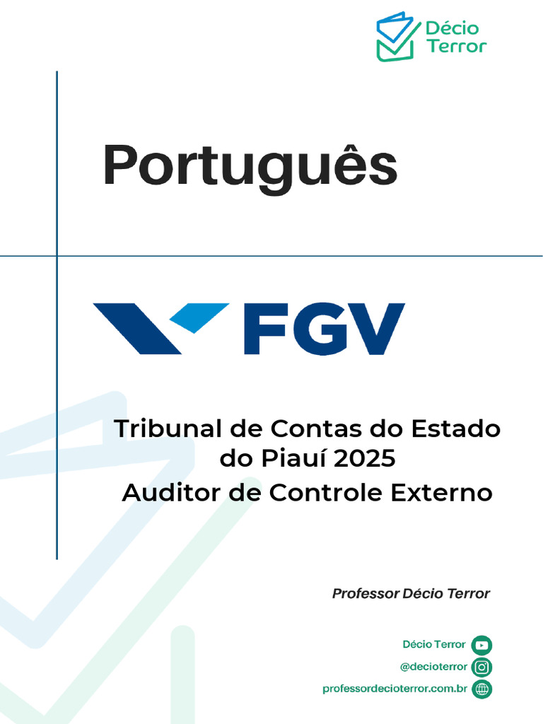 Prova Comentada 89 TCE PI 2025 Auditor de Controle Externo | PDF | Assunto (gramática) | Pronome