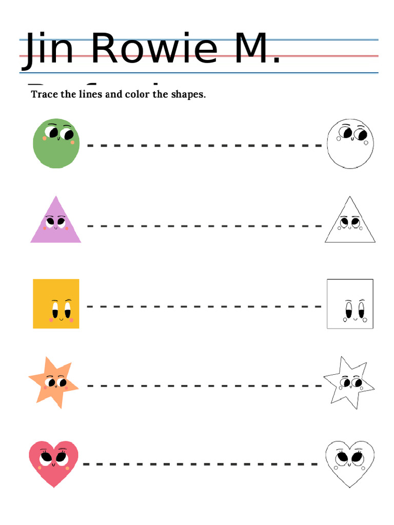 Tracing Horizontal Lines | PDF