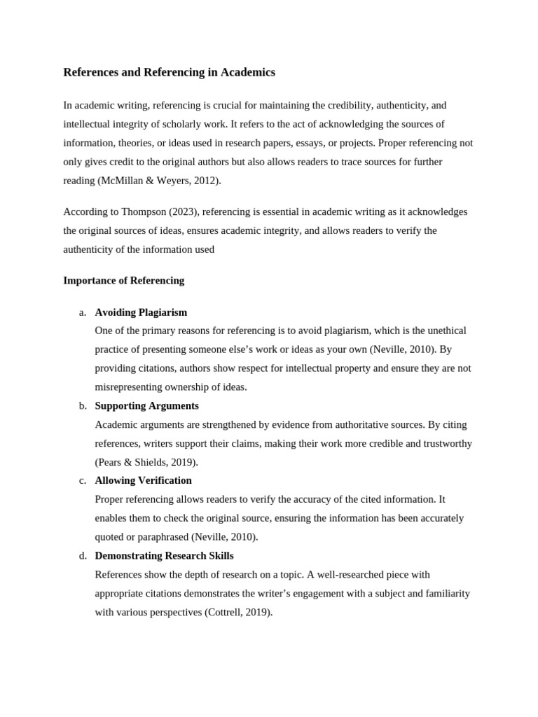 References and Referencing in Academics | PDF | Citation | Apa Style