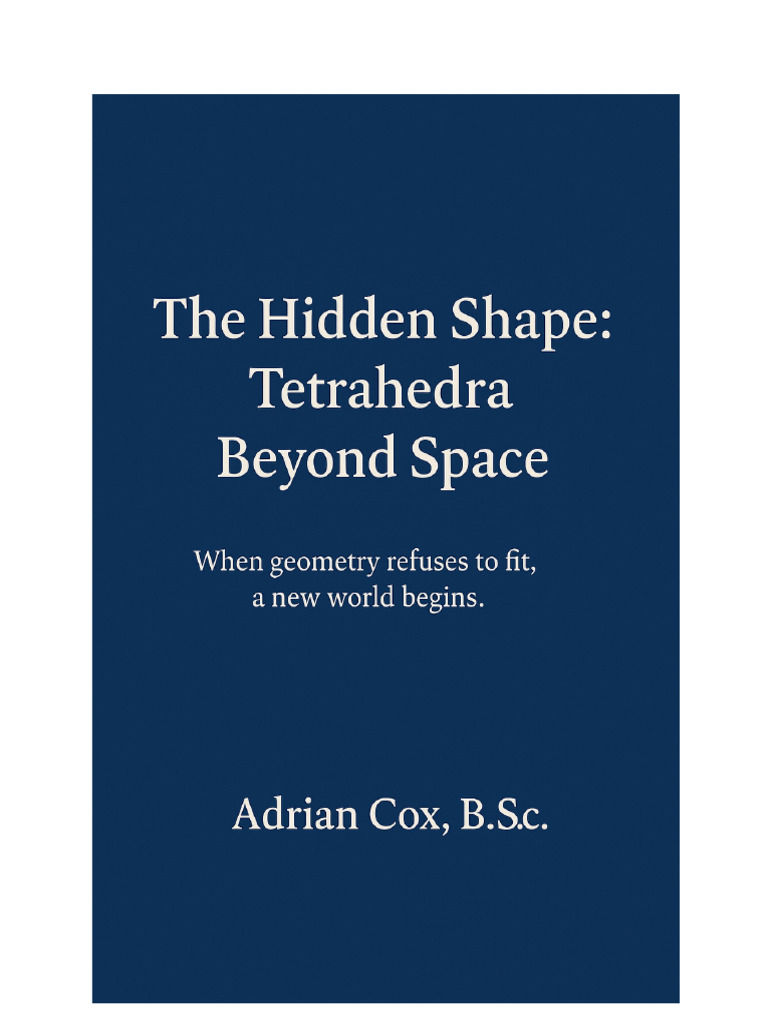 The Hidden Shape + Maths Papers | PDF | Tetrahedron | Space