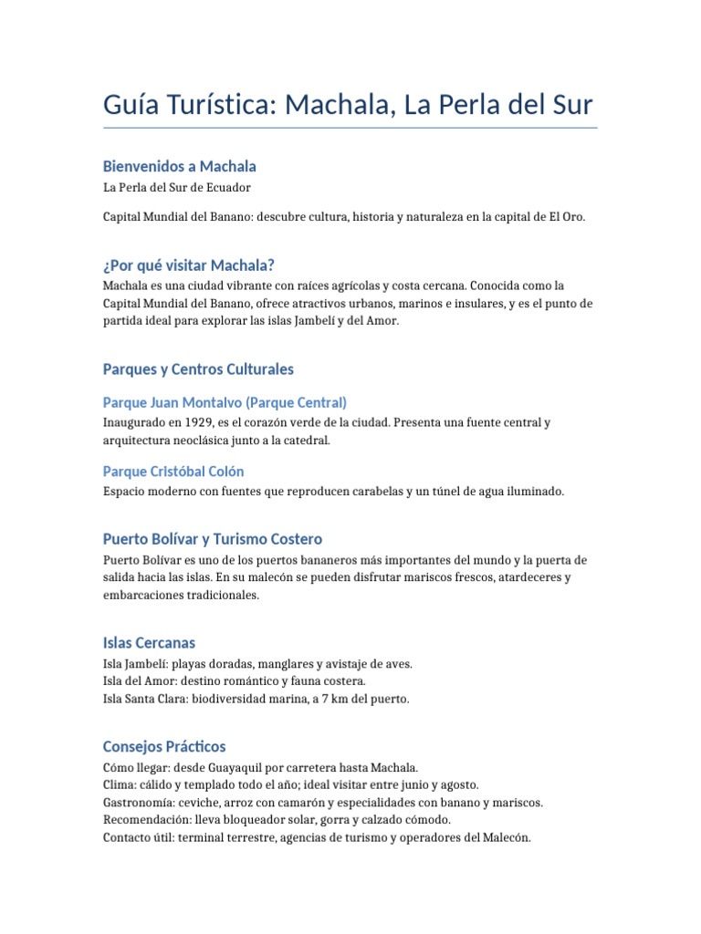 Triptico Machala | PDF