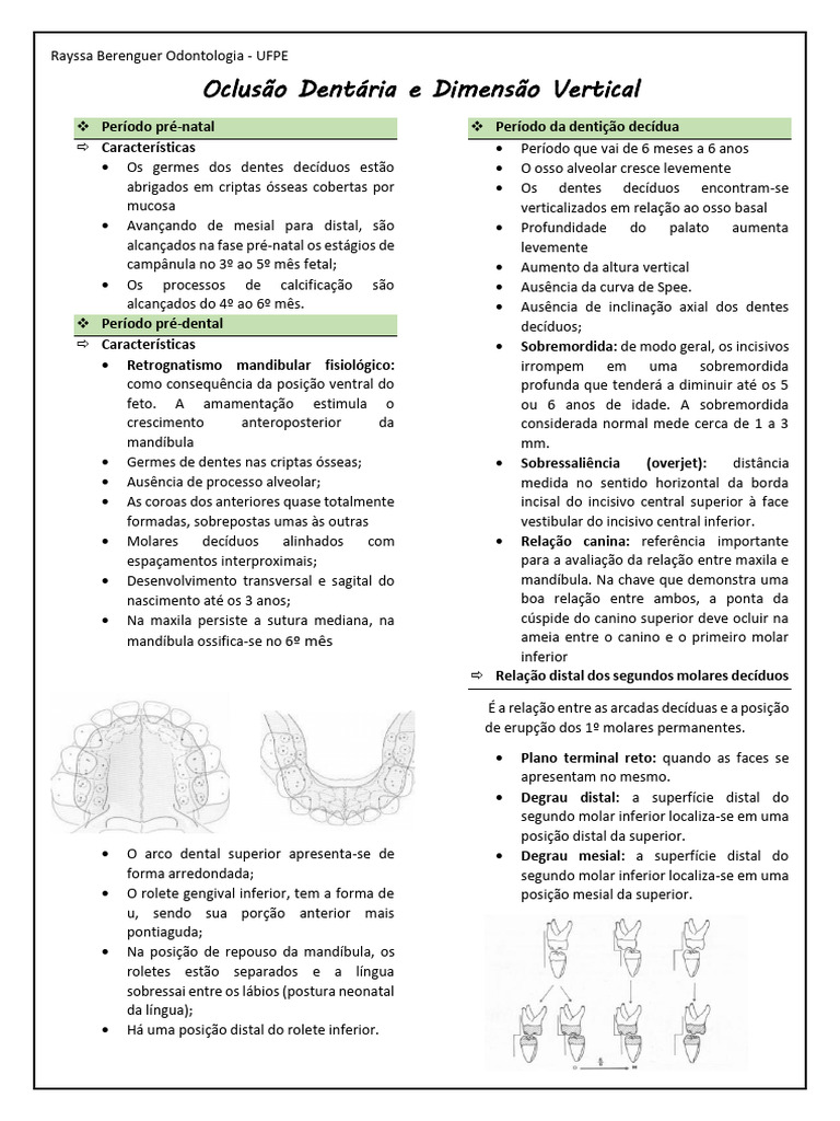 Oclusão Dentária e Dimensão Vertical | PDF | Dente humano | Anatomia dental