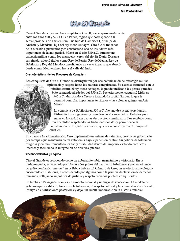 Nacimiento y legado de Ciro el Grande | PDF | Ciro el Grande | Imperio ...