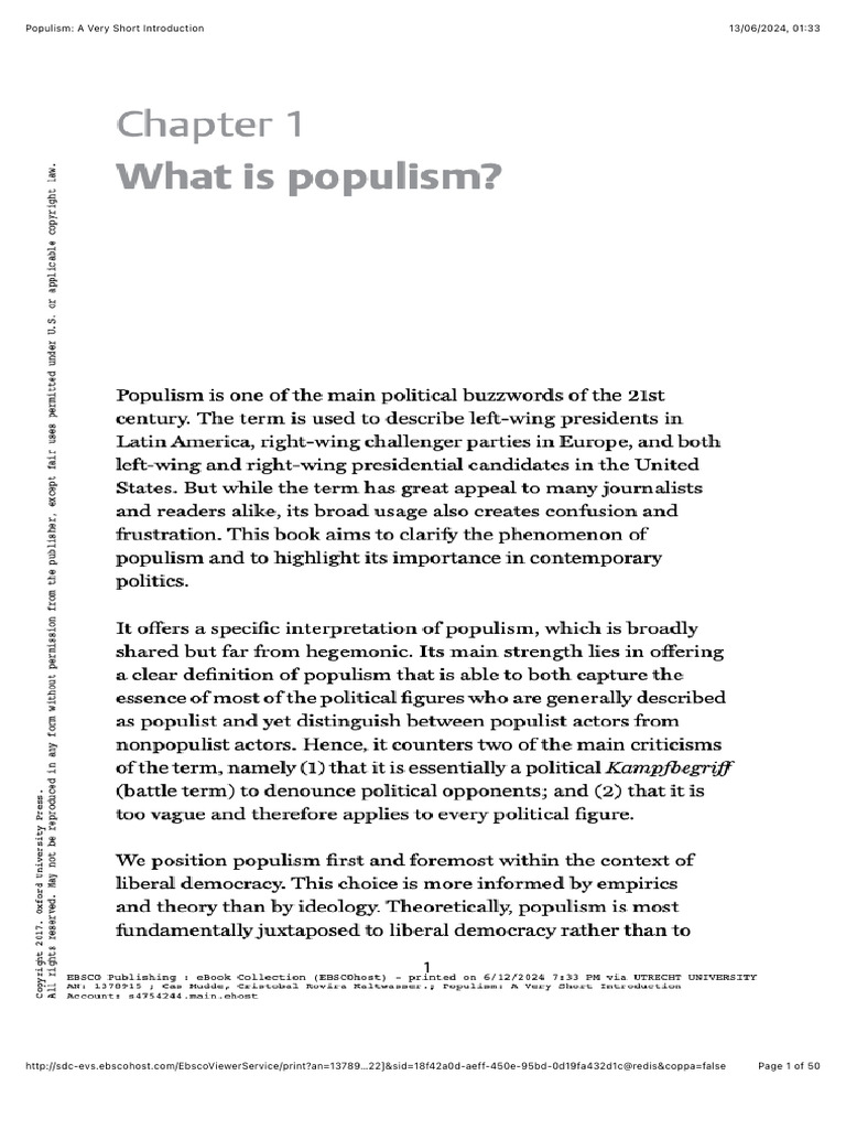 Overview of Populism Concepts | PDF