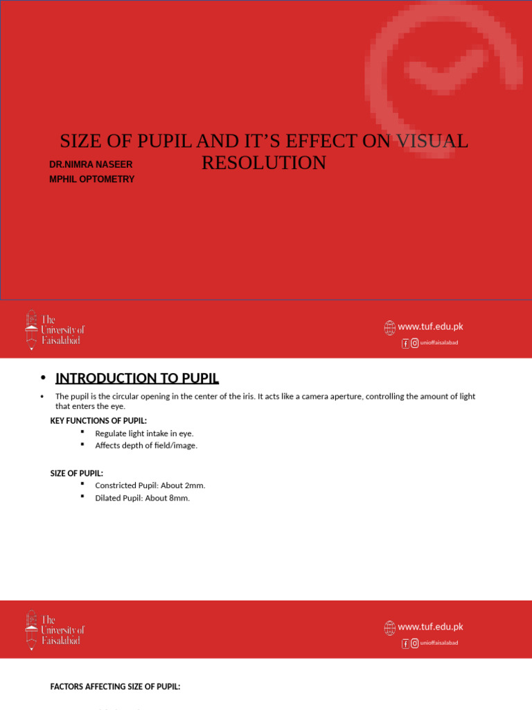 Pupil Size and Visual Resolution Effects | PDF | Aperture | Eye