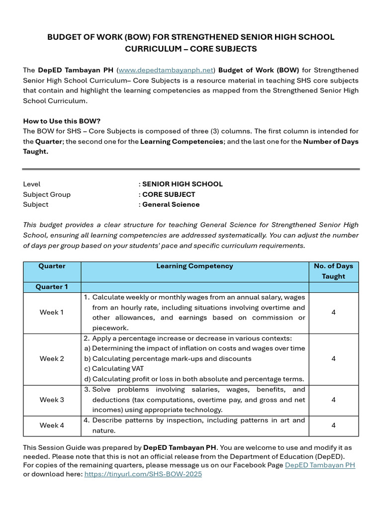 BOW General Mathematics Q1 | PDF | Arithmetic | Sequence