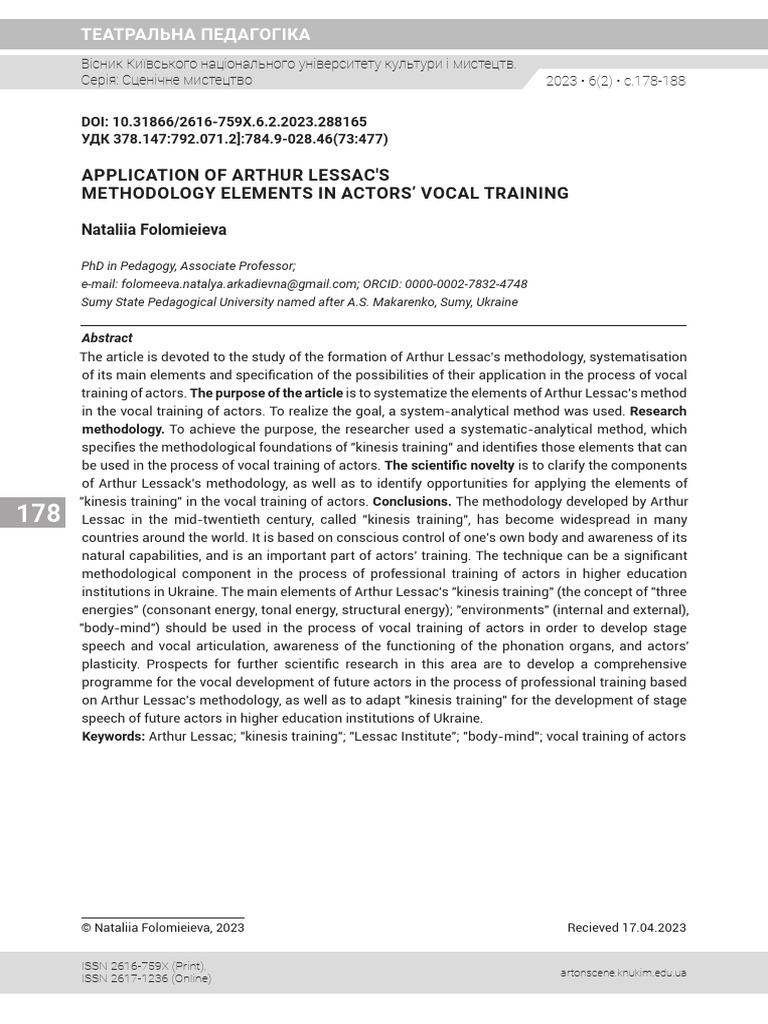 Метод Лессака | PDF | Singing | Cognition