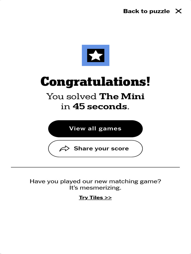 May 1, 2023 Daily Mini Crossword Puzzle | PDF