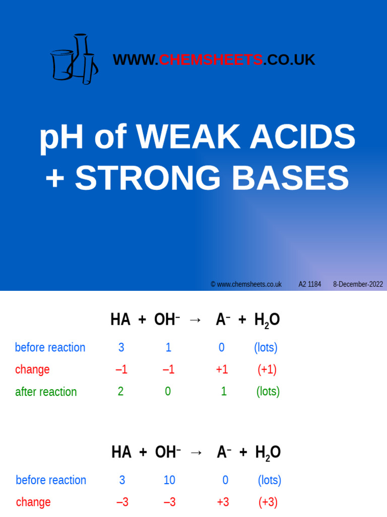 pH Calculations for Acid-Base Titrations | PDF | Acid | Acid ...