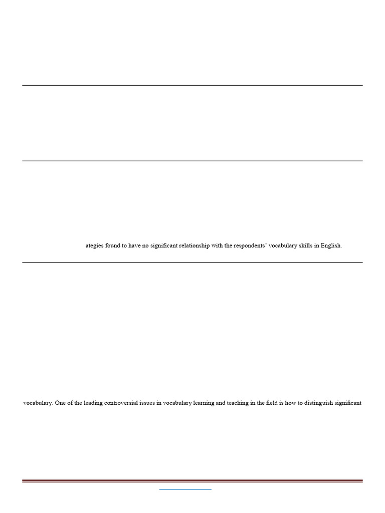 Independent Learning Strategies and Improvement of The Vocabulary ...