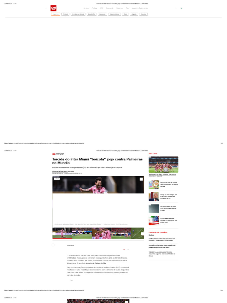 Torcida do Inter Miami boicota jogo no Mundial | PDF | Lionel Messi ...