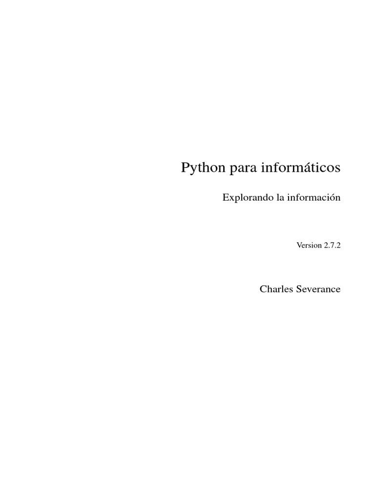 Book | PDF | Lenguaje de programación | Python (lenguaje de programación)