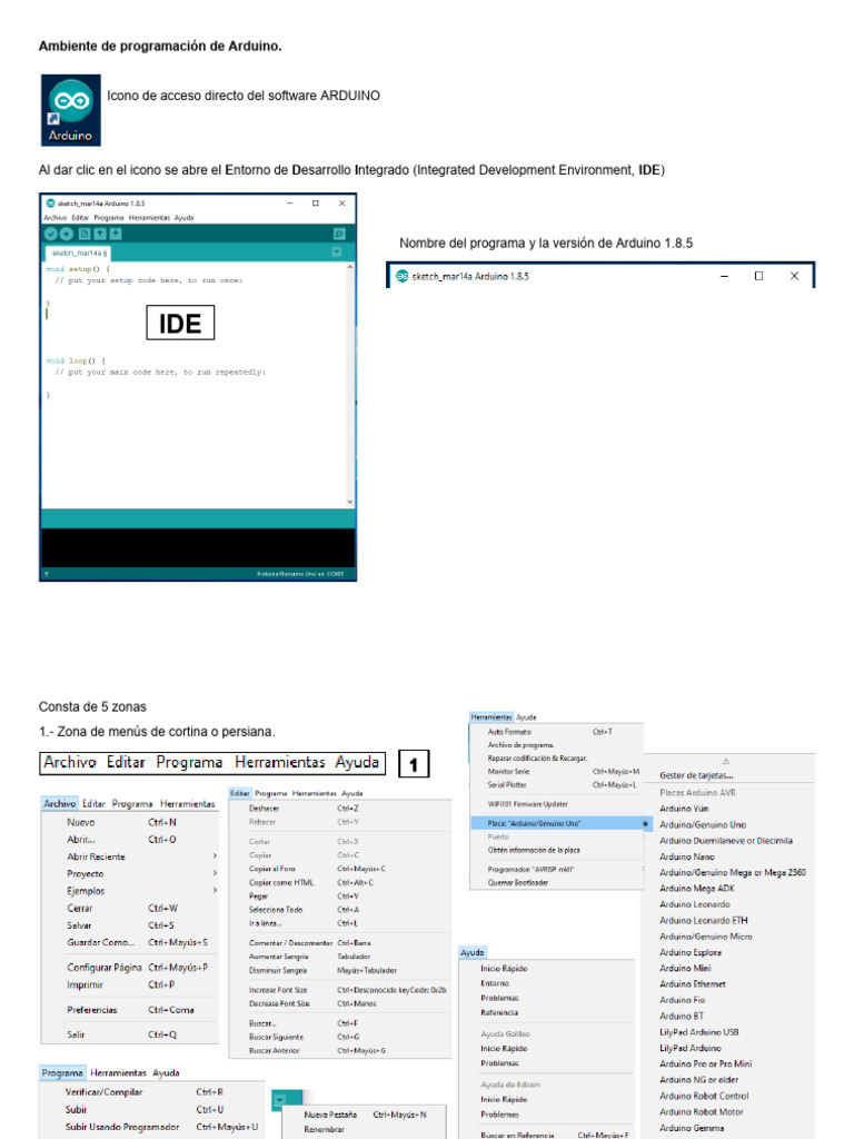 Ambiente de Programacion Arduino | PDF | Arduino | Entorno de desarrollo integrado