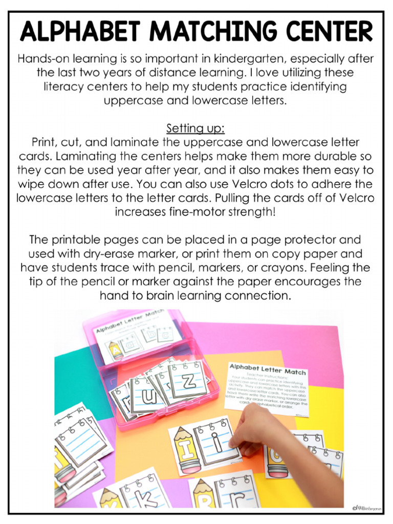 Free Low-Prep Kindergarten Centers | PDF