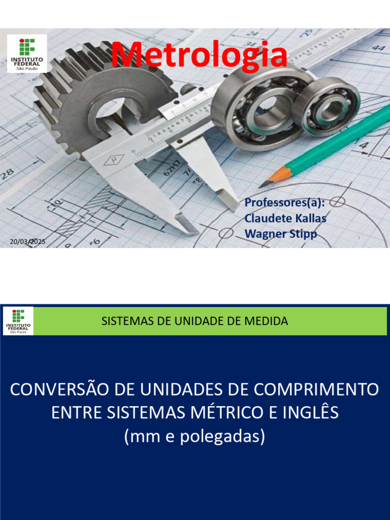 Aula 2 - Conversão de Unidades | PDF | Pé (unidade de medida) | Polegada