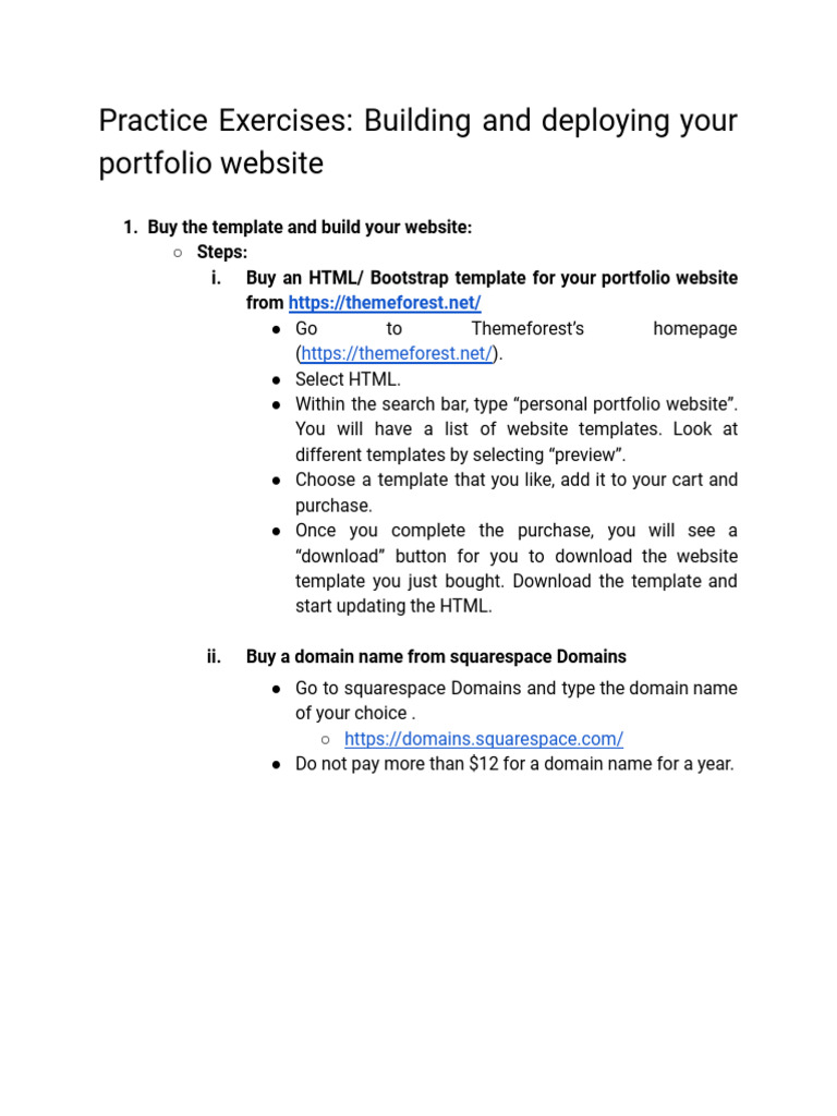 Build Your Portfolio with ThemeForest | PDF | Computing | Internet