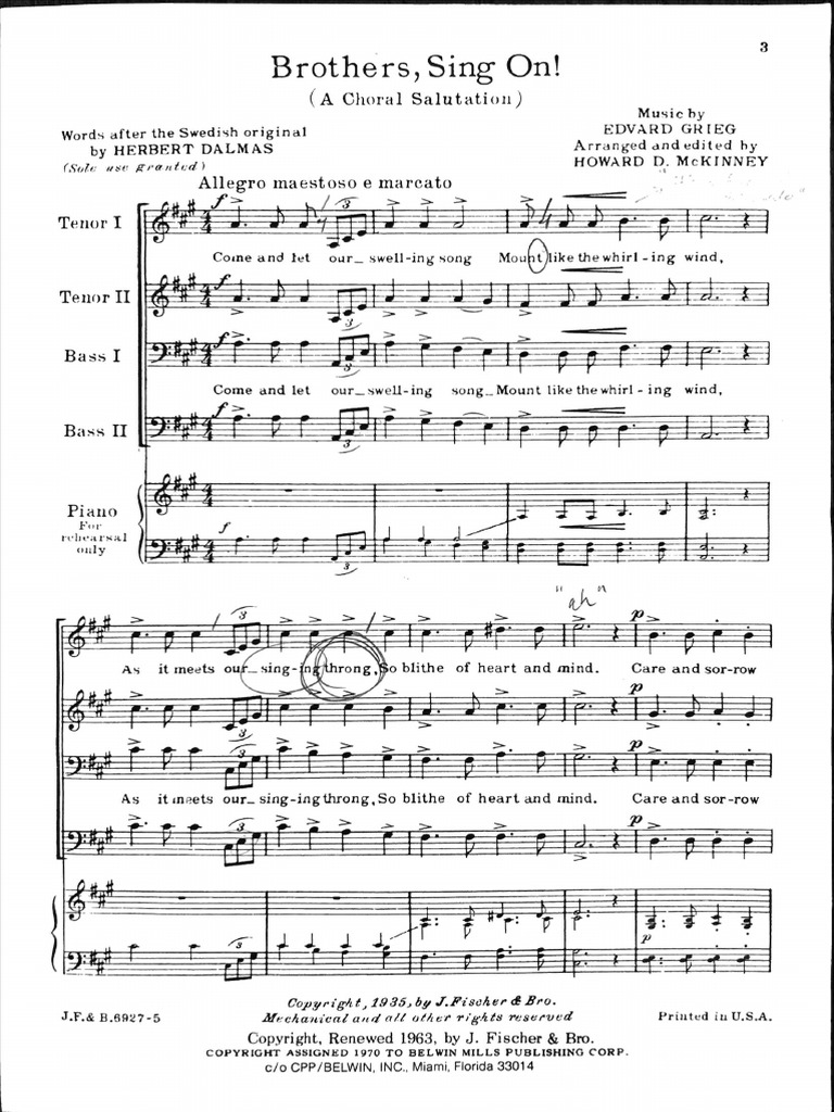 Brothers, Sing On! | PDF