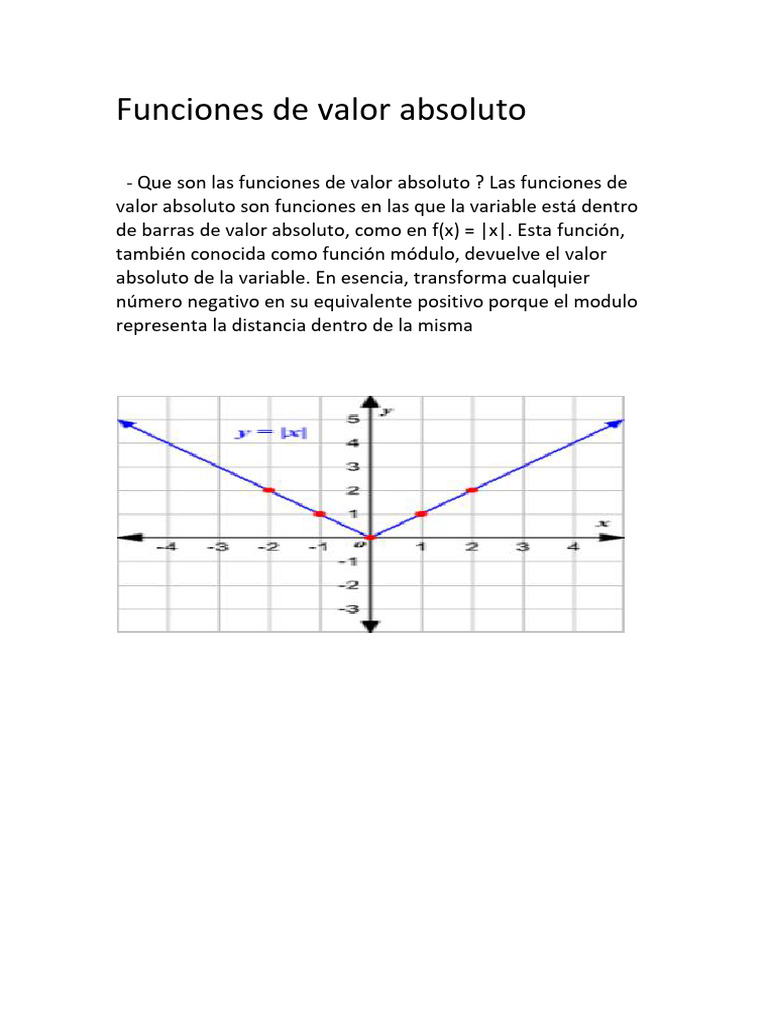 Funciones de Valor Absoluto y Módulo | PDF