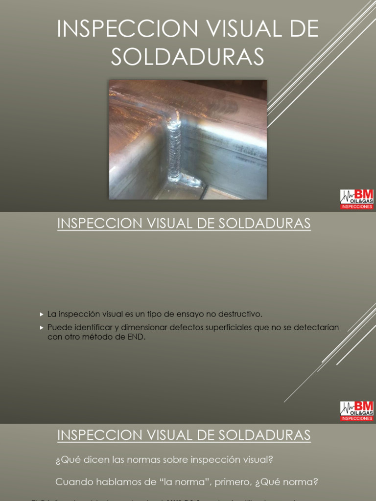 Inspección Visual de Soldaduras según AWS D1.1 | PDF | Acero | Soldadura