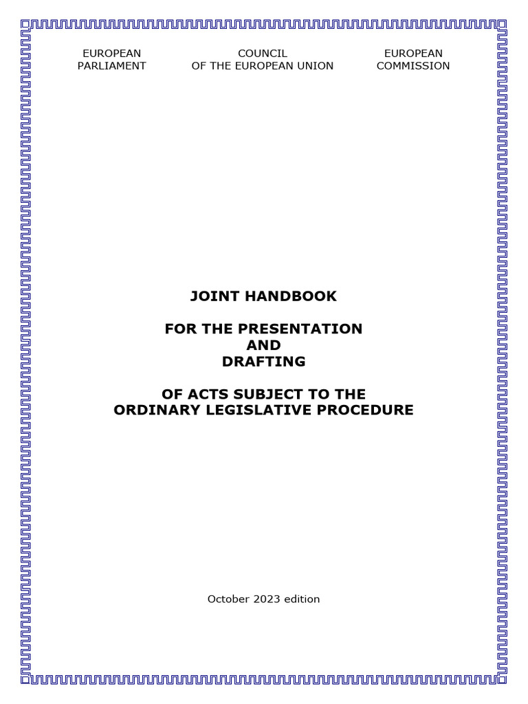 Joint Handbook en 01-October-2023 Clean Def Final | PDF | European ...