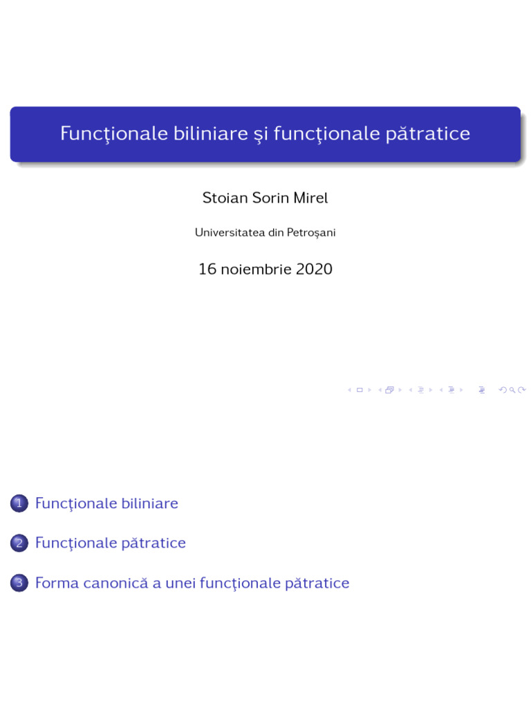 Functionale Biliniare | PDF