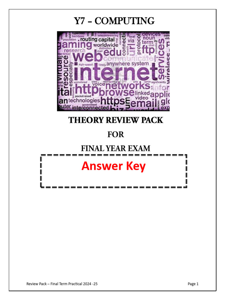 1 122514 FinalTermTheoryReviewPack-AnswerKey | PDF | Cellular Network | Radio