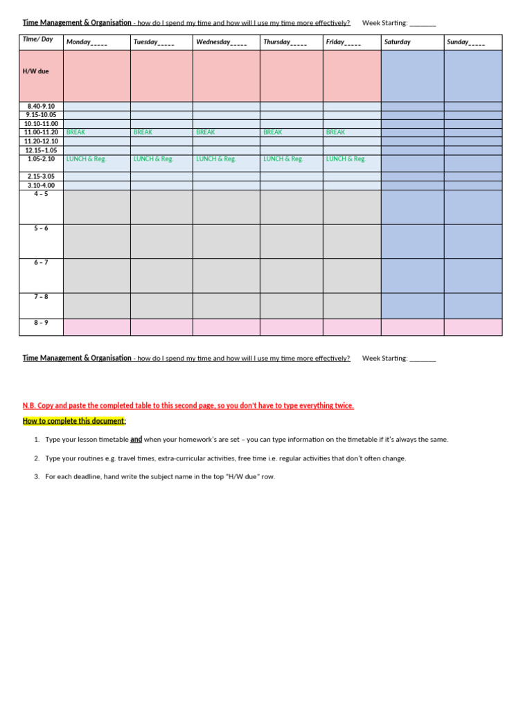 Time Management 2024 | PDF
