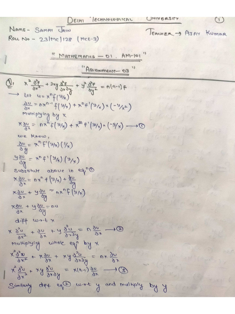 Samay Jain Maths Assignment 3 | PDF