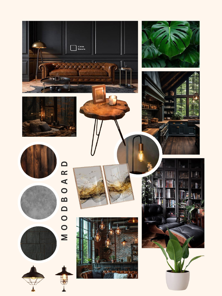 Cream Illustrative Moodboard Document PDF | PDF