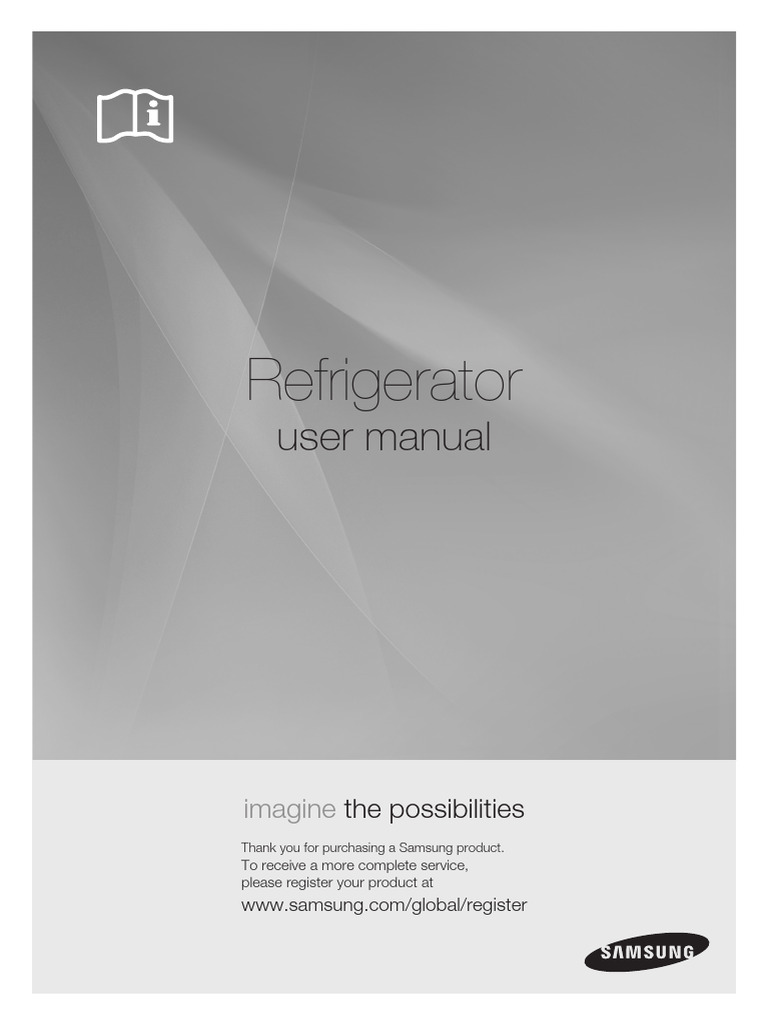 Samsung Refrigerator User Manual | PDF | Refrigerator | Ac Power Plugs ...