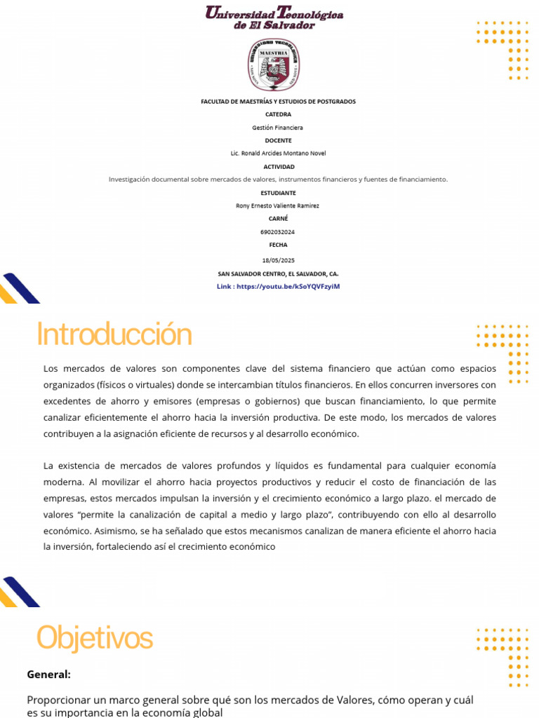 Unidad 3, Actividad 1, Investigación Documental, Rony Valiente | PDF | Compartir (Finanzas) | Bolsa