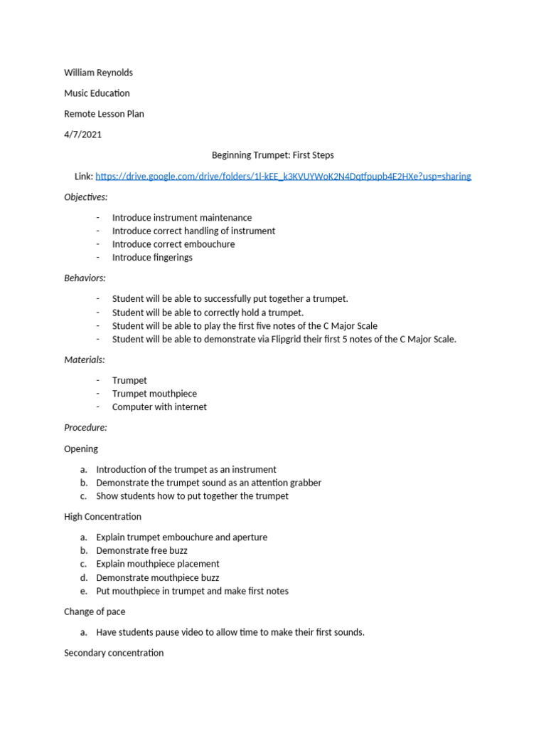 Remote Lesson Plan | PDF