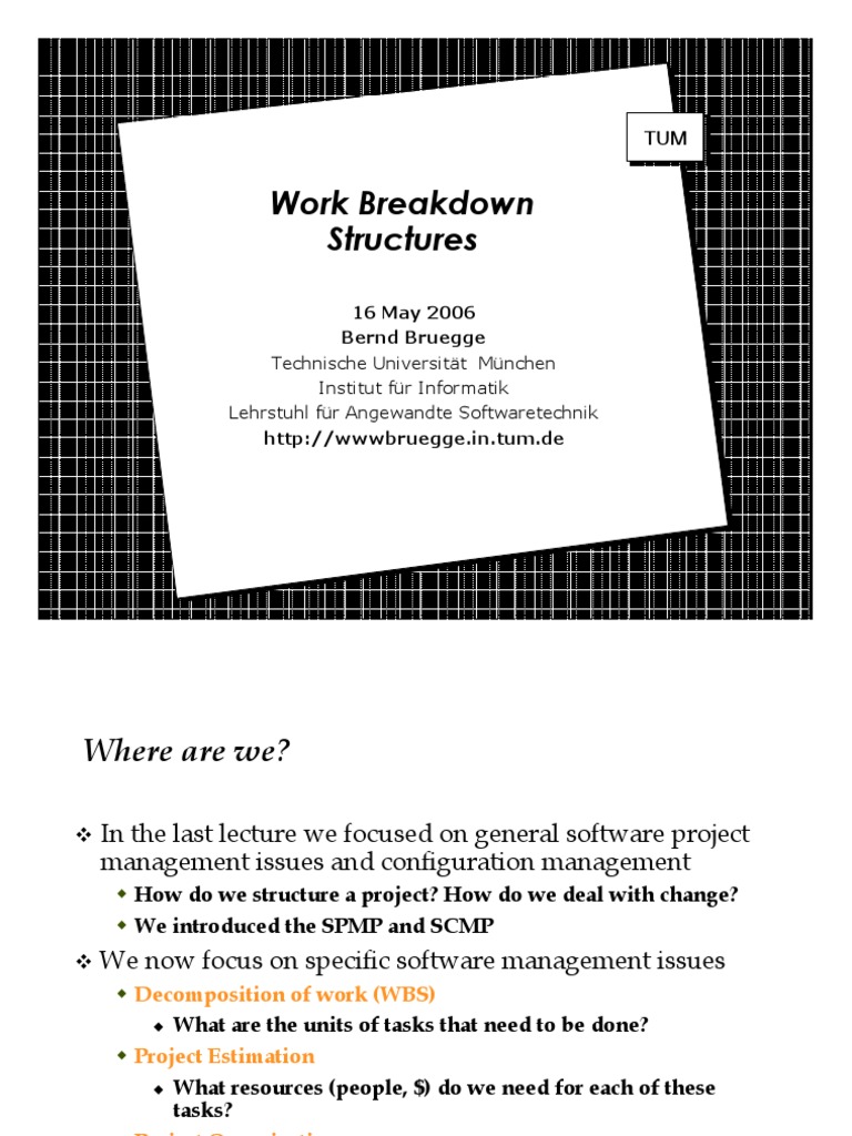 Work Breakdown Structure | PDF | Systems Engineering | Computing