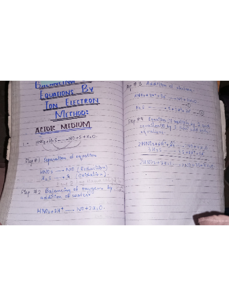 Balancing Equation (Acidic) | PDF