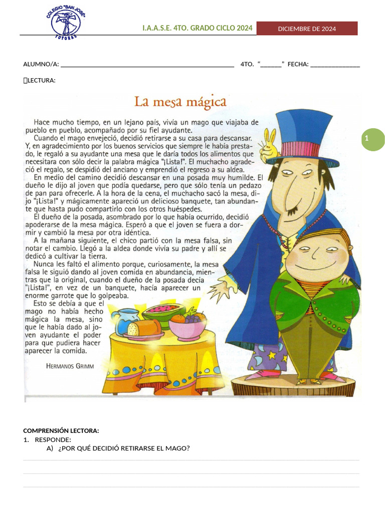 Instancias Cuarto Diciembre 2024 | PDF