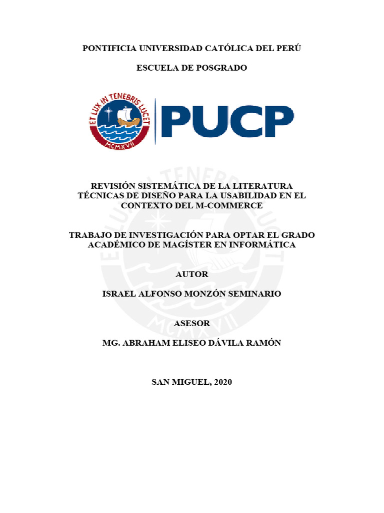 Monzón Seminario Israel Alfonso | PDF | Usabilidad | Comercio electrónico