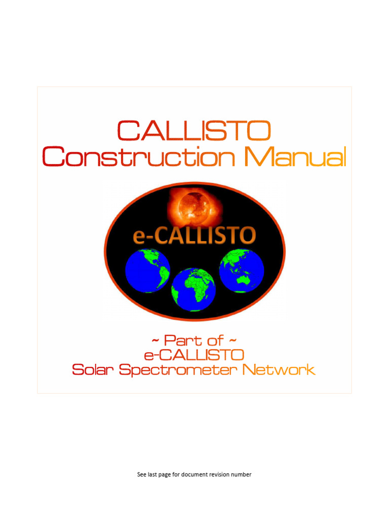 Callisto Construction | PDF | Transformer | Sampling (Signal Processing)
