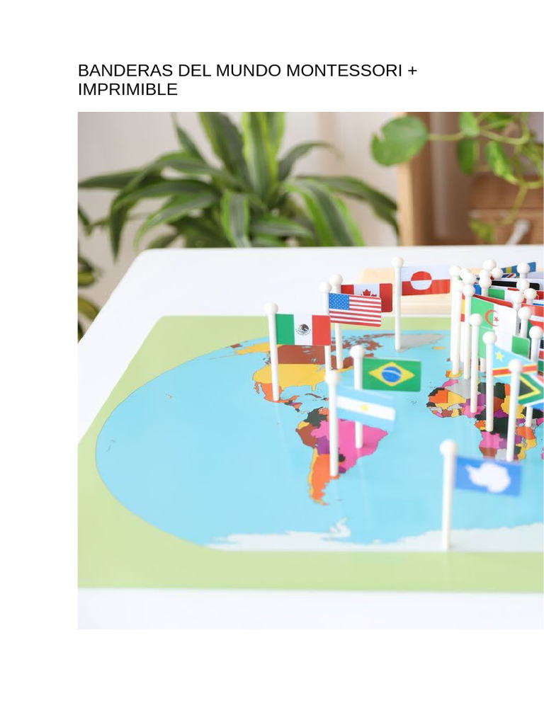 Banderas del Mundo Montessori Imprimibles | PDF