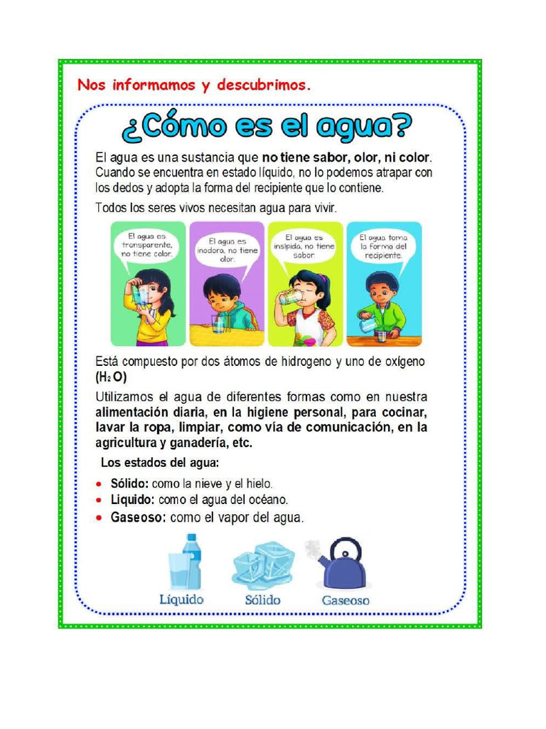 Ficha El Agua Miercoles 18 | PDF